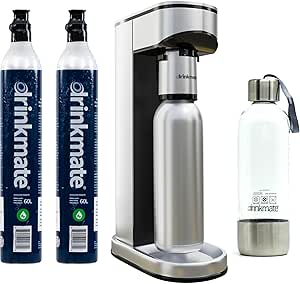 Amazon.com: Drinkmate LUX Stainless Steel Sparkling Beverage Maker - Sparkling Water/Soda ...