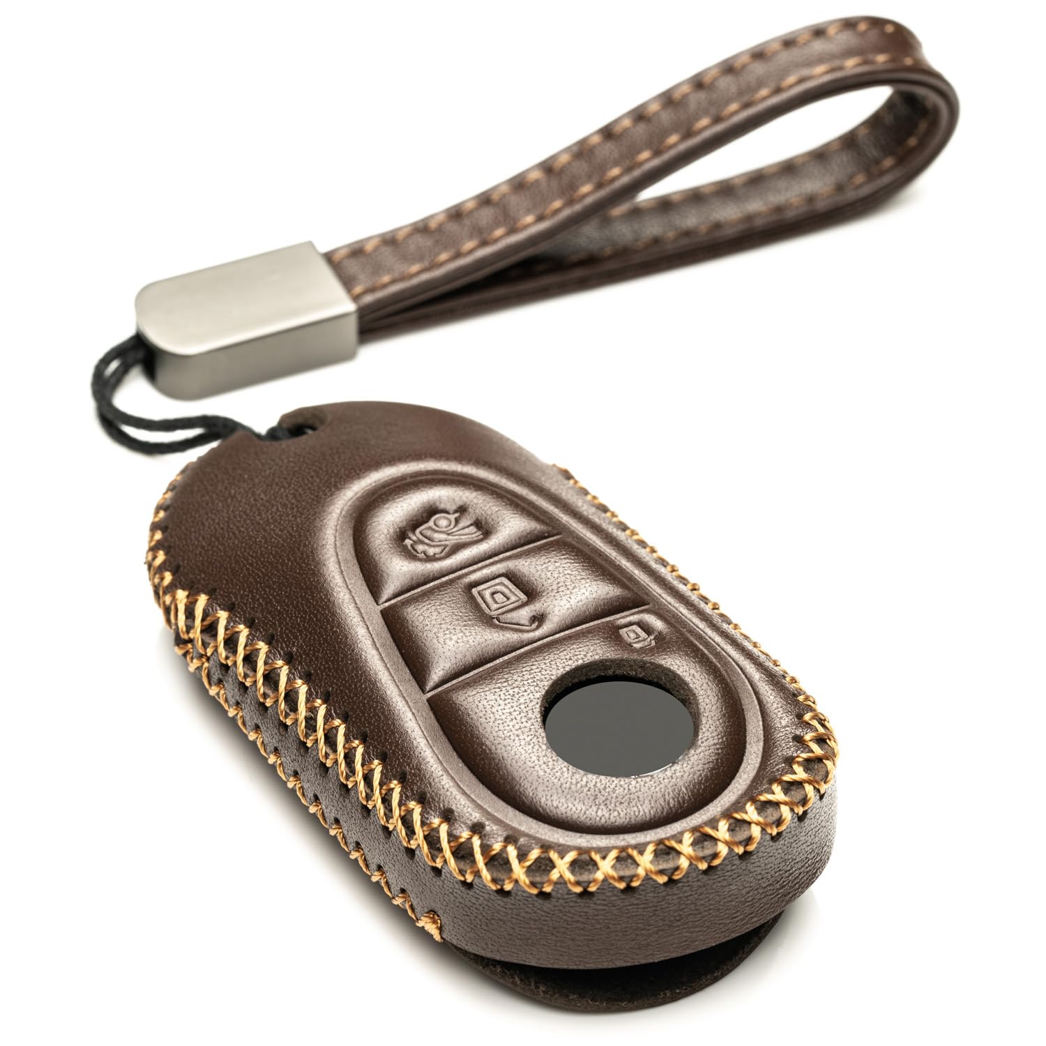 Amazon.com: Vitodeco Genuine Leather Smart Key Fob Case Compatible with ...