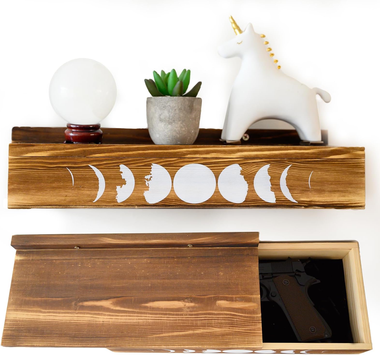 Amazon.com: AMBER IMPRINT Hidden Gun sotrage Shelf-Concealment ...