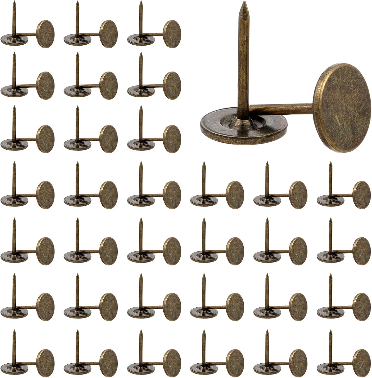 Amazon.com: 100pcs Upholstery Thumb Tacks for Wall, 0.67 Inch Flat Head ...