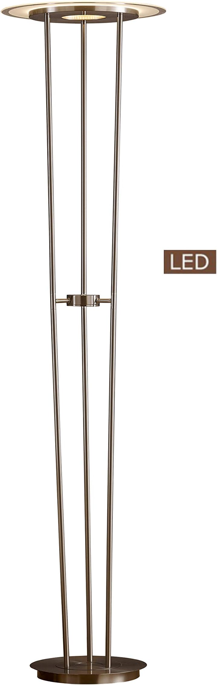 Amazon.com: Artiva USA LED804268SN Luciano LED Torchiere Floor lamp Touch Dimmer, 72", Satin ...