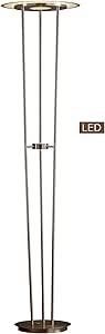 Amazon.com: Artiva USA LED804268SN Luciano LED Torchiere Floor lamp Touch Dimmer, 72", Satin ...