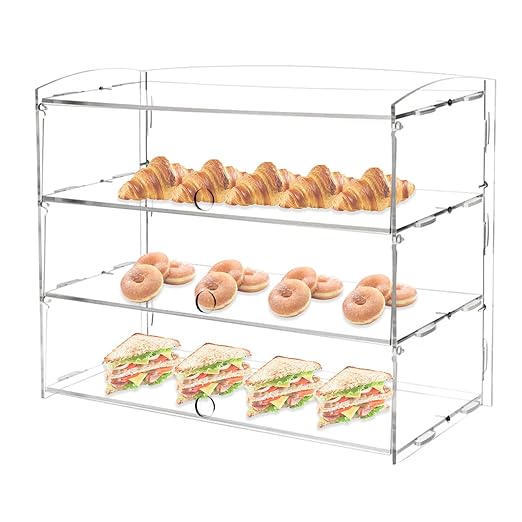 Amazon.com: Funsmore Acrylic Pastry Display Case Bakery Countertop ...