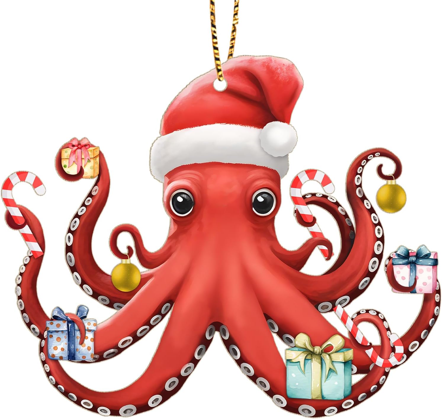 Amazon.com: Pacific Octopus Ornament for Christmas Tree - Coastal ...