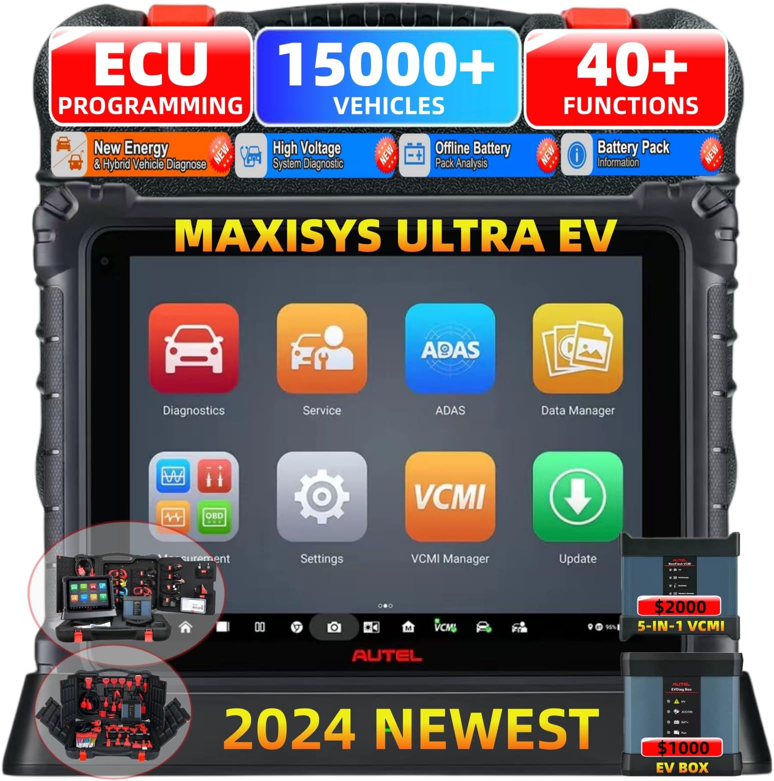 Amazon.com: Autel MaxiSys Ultra EV: 2024 Top EV Intelligent Diagnostic ...