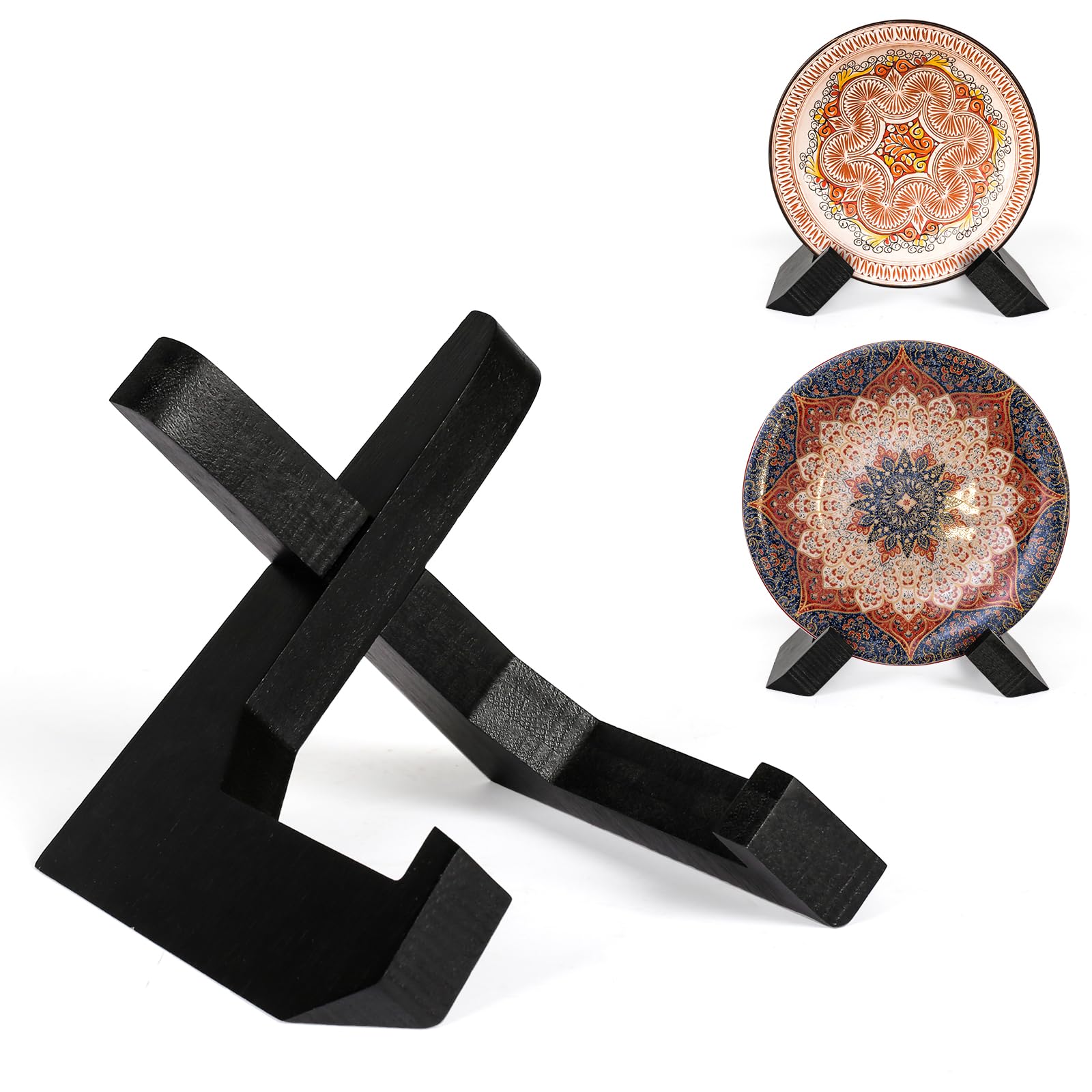 Amazon.com: Ouvibor Plate Stand, Bowl Stands for Display, Bamboo Wooden ...