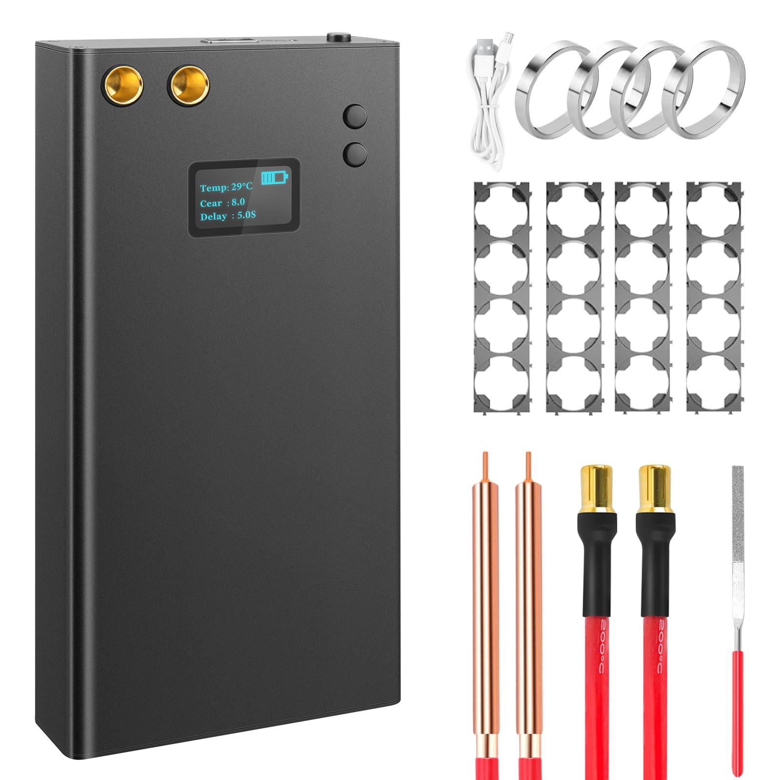 Spot Welde, Portable Battery Spot Welder Kit, 7500mA-h 80 adjustable ...