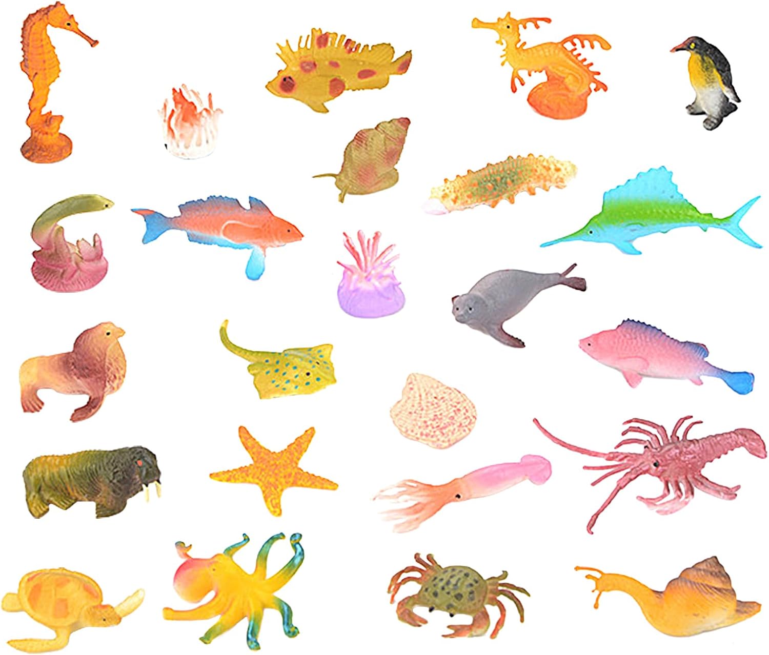 Kids Ocean Animals Toys, Ocean Miniature Toys Playset - Ocean Miniature ...