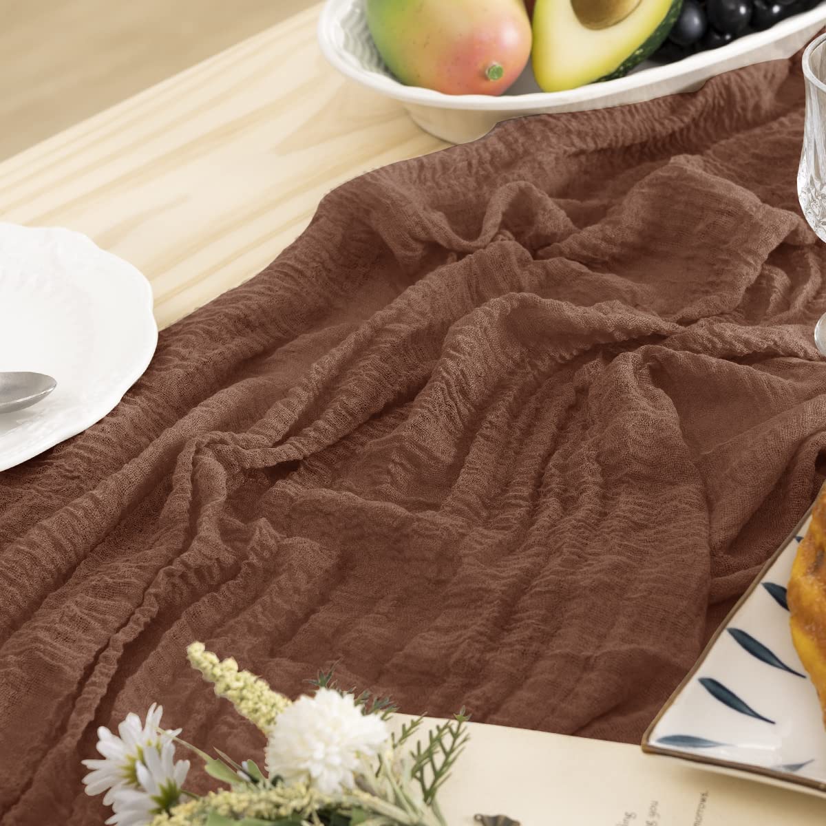 Snapklik.com : Cheesecloth Table Runner 10ft Cheese Cloth Boho Rustic ...