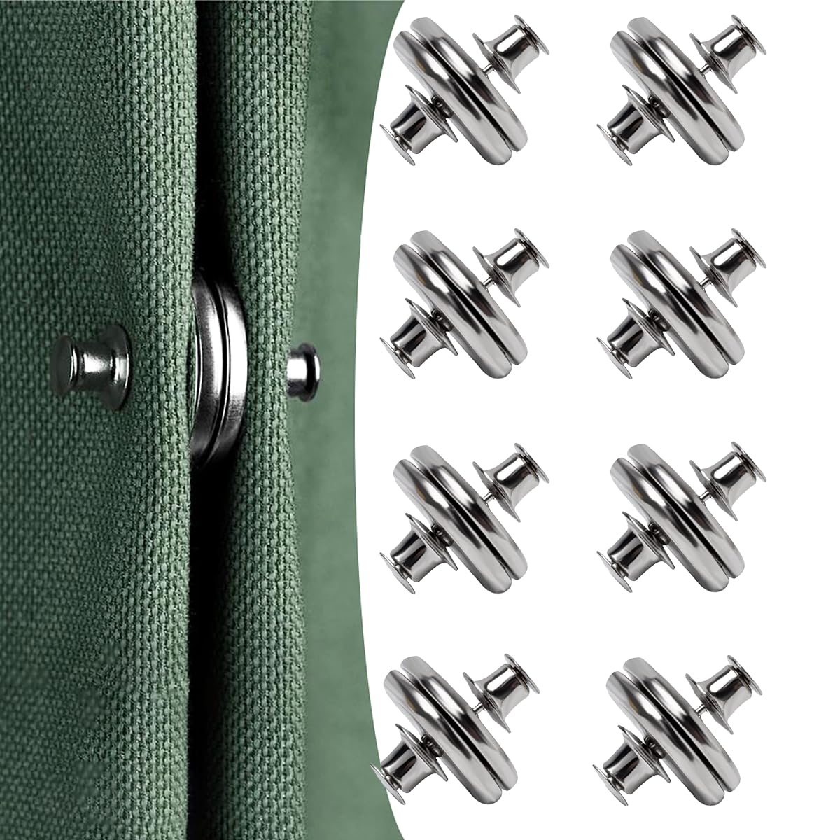 Amazon.com: TRBSXRT 8 Pairs Strong Magnetic Curtain Clips - Curtain ...