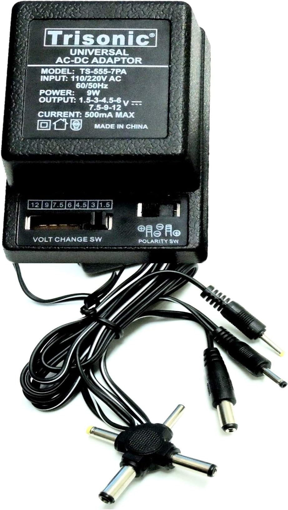 Amazon.com: Trisonic 7 Way Universal Plug Ac/dc Adaptor 500 Ma ...