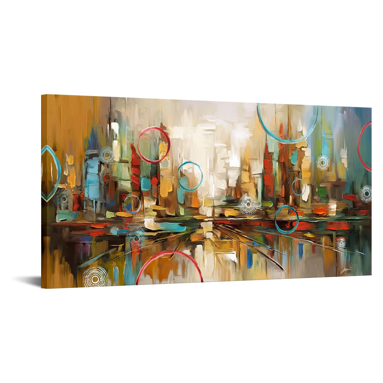 Amazon.com: Artsbay Abstract Cityscape Canvas Wall Art New York City ...