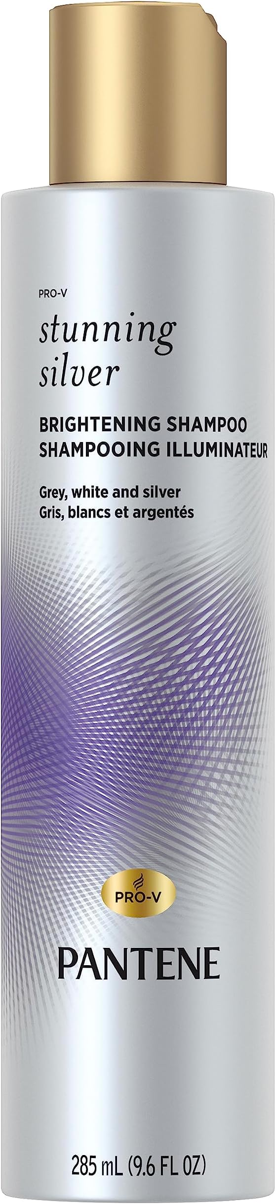 Pantene Stunning Silver Brightening Purple Shampoo for Dyed Gray and ...