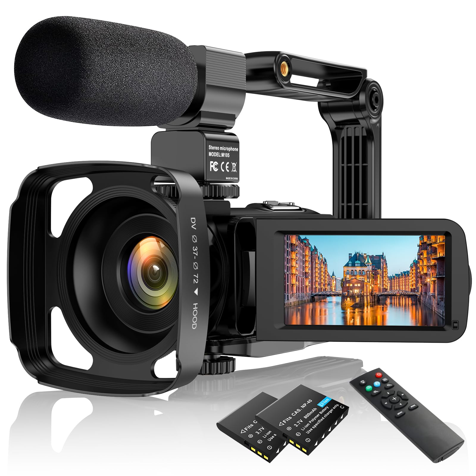 Snapklik.com : FJFJOPK Video Camera Camcorder - 27K 30FPS 36MP IR Night ...