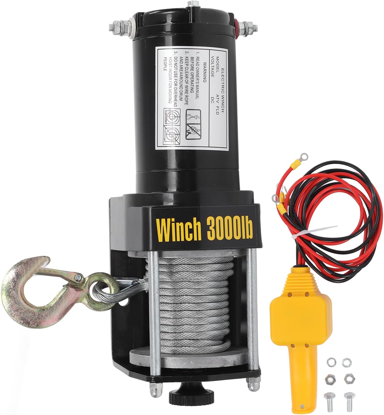Amazon.com: 24V 3000lbs Electric Winch Kit with Remote Controller ...