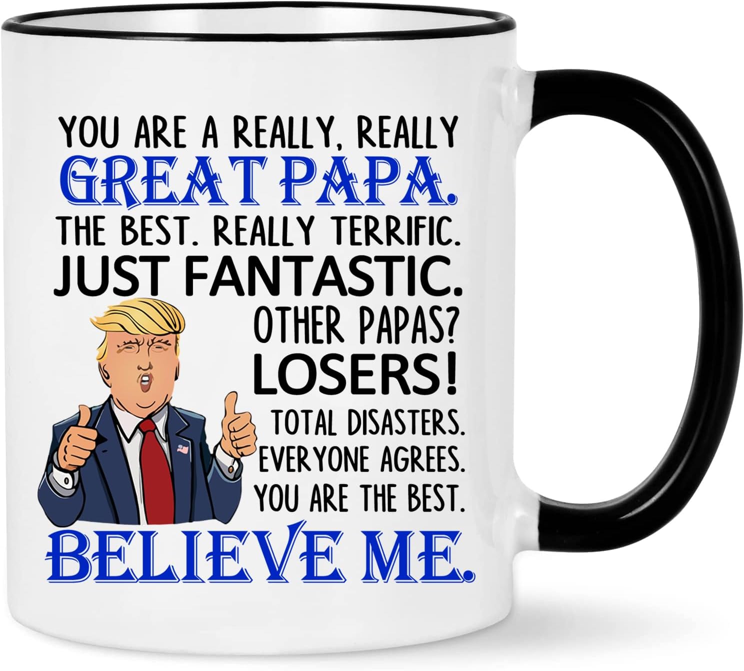 Amazon.com | WENSSY Trump Papa Mug - Funny Dad Gifts, Father's Day ...