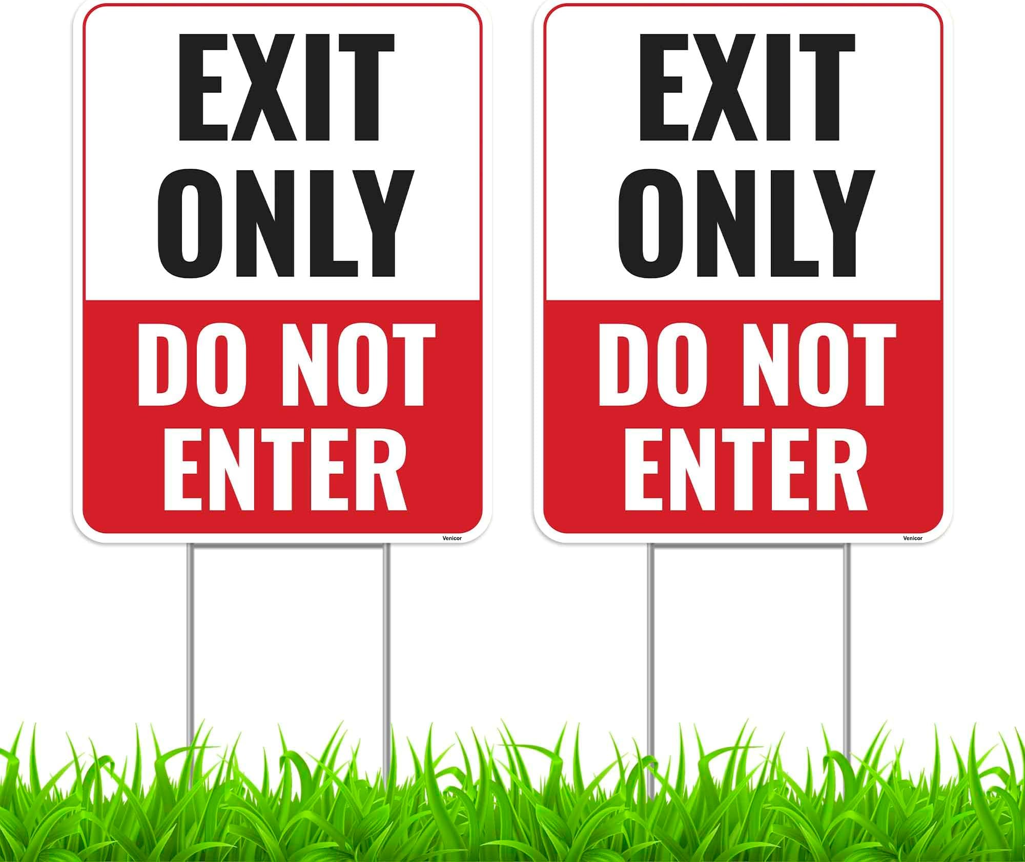 Amazon.com: Traffic Sign Kit with Stands - DO NOT ENTER, PARKING, ENTER ...