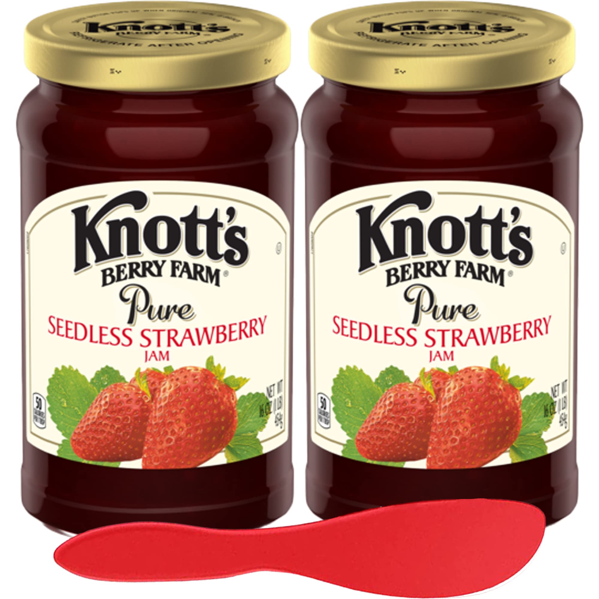 Buy Knotts Berry Farm Pure Seedless Strawberry Jam Bundle, Contains Two ...