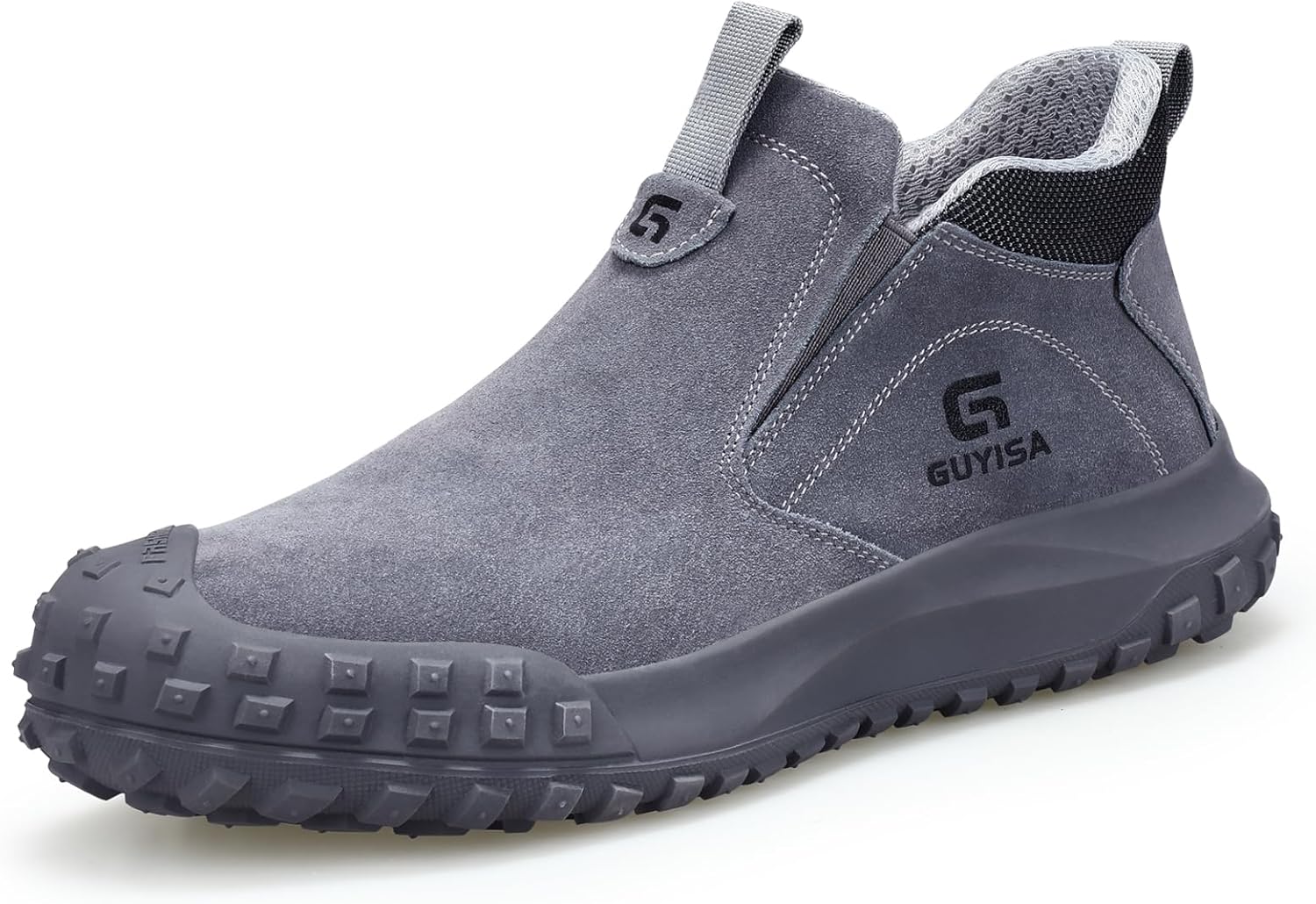 Amazon.com: GLANOUDUN Steel Toe Boots for Men Comfort Slip on Work ...