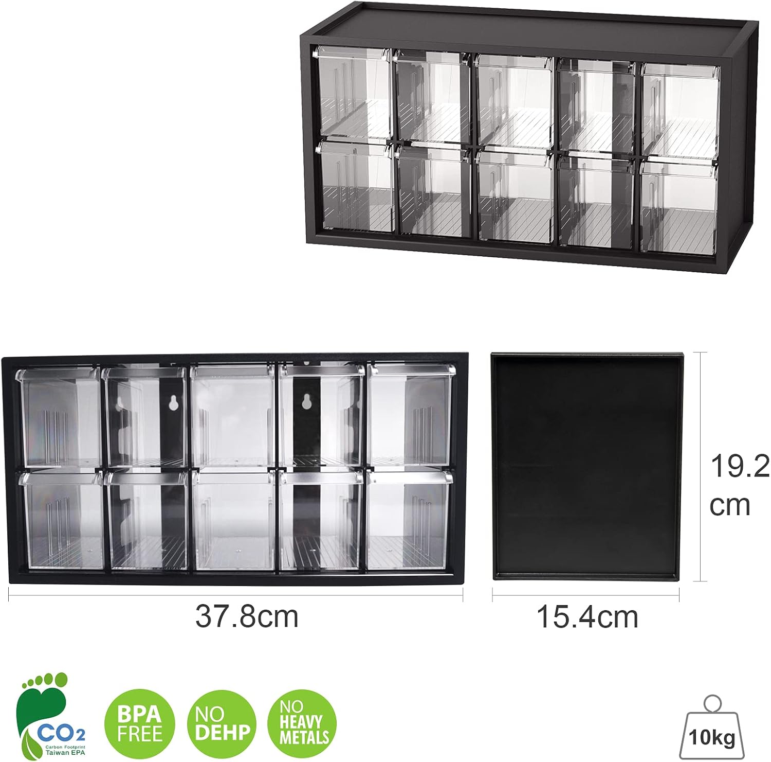 livinbox Screw Storage Organiser Wall Mount Storage Cabinet Garage ...