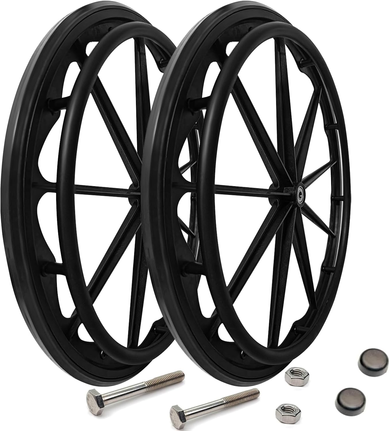 Amazon.com: Migeek (1PR,Black) Wheelchair rear wheel replacement 24x1 ...
