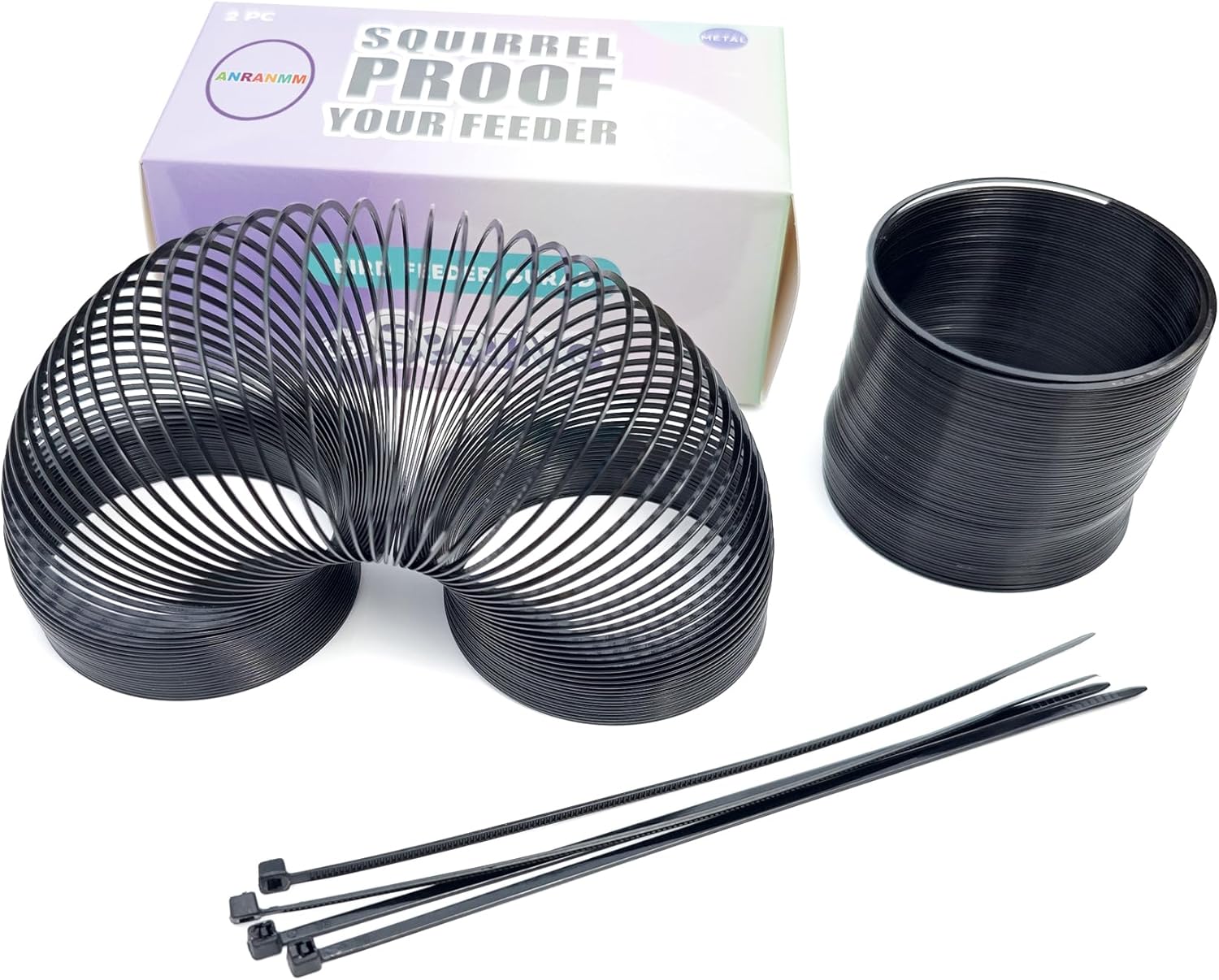 Amazon.com : 2 PCS Squirrel Proof Spring Device Metal Squirrel Barrier ...