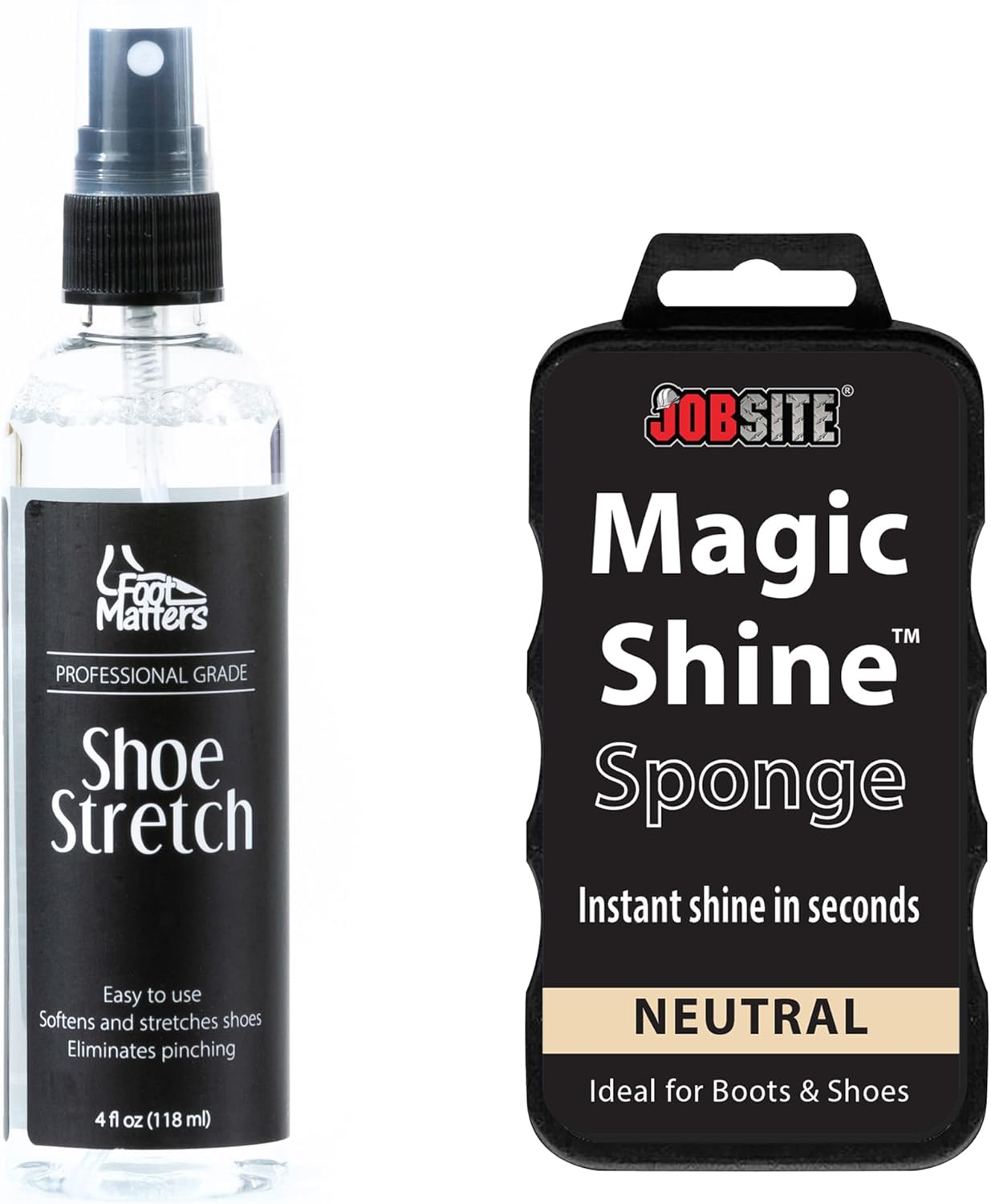 Amazon.com: FOOTMATTERS Shoe Stretch Spray with Shoe Shine Sponge ...