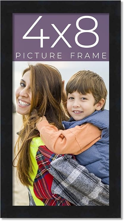 Amazon.com - 4x8 in Frame Black Real Wood Picture Frame Width 0.75 ...