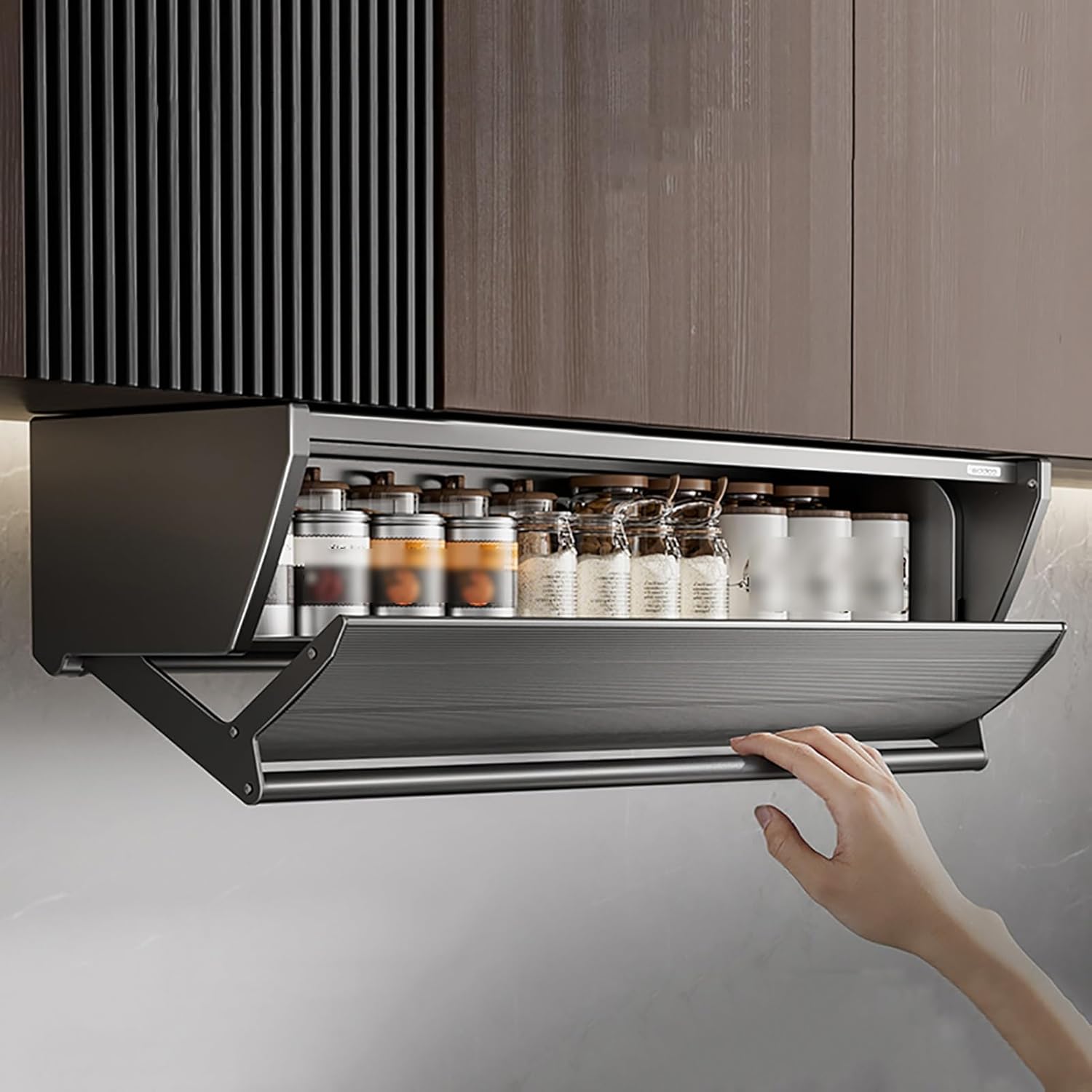 Amazon.com: Kitchen Organizer Pull Down Cabinet Organizer, Retractable ...