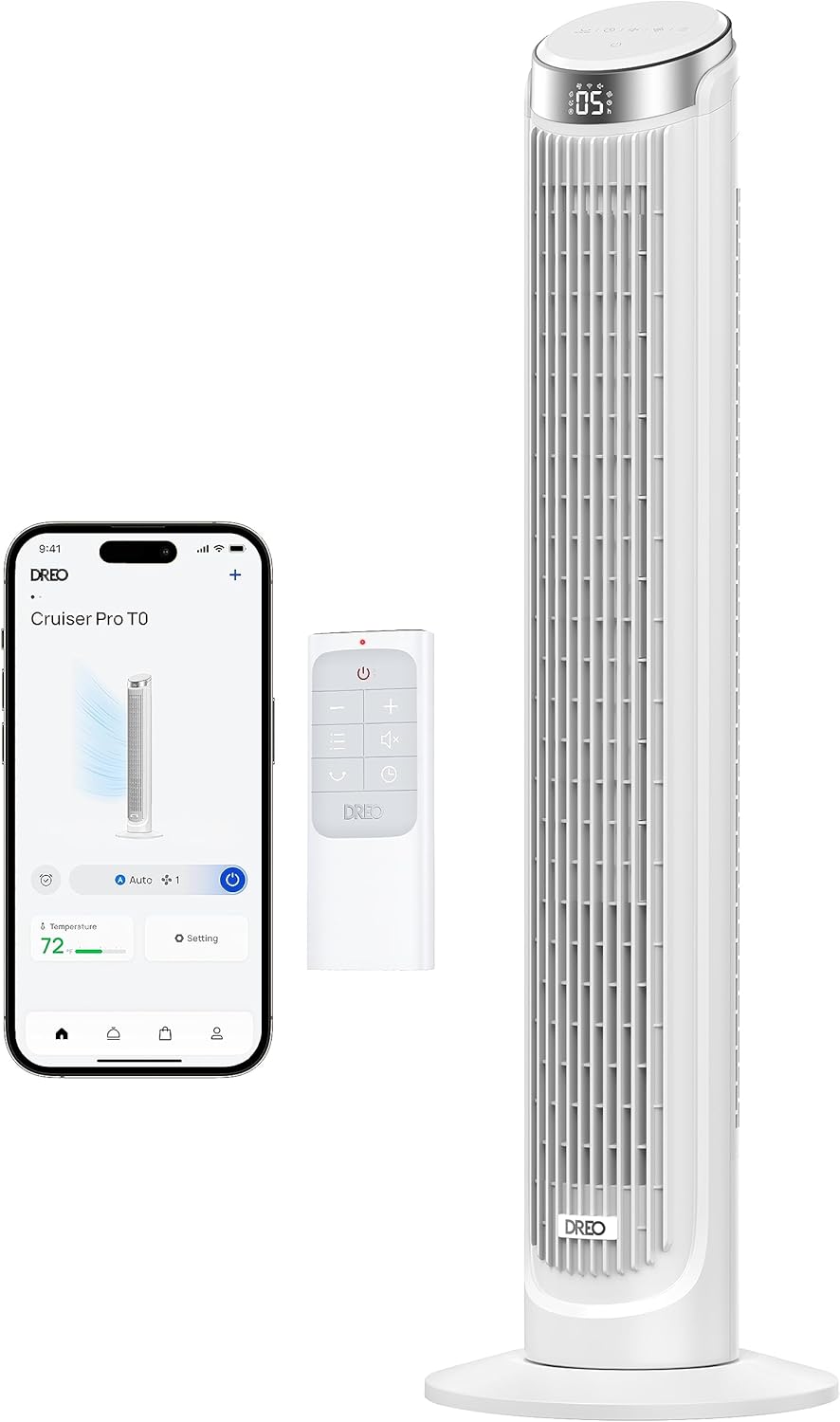 Amazon.com: Dreo Smart Tower Fans that Blow Cold Air, Standing Fan for ...