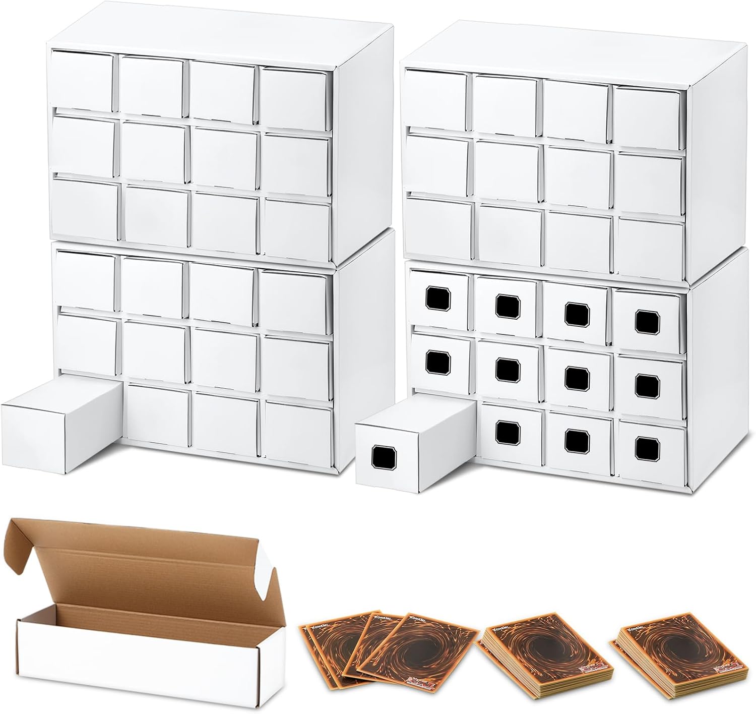 Amazon.com: ReliThick 48 Pcs 32000+ Count Trading Card Storage Box ...