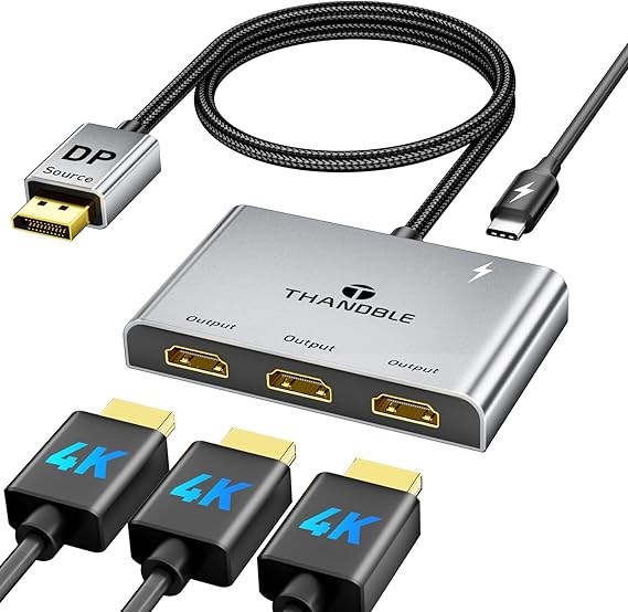 Amazon.com: THANDBLE DisplayPort to HDMI Splitter for Multi Monitor ...