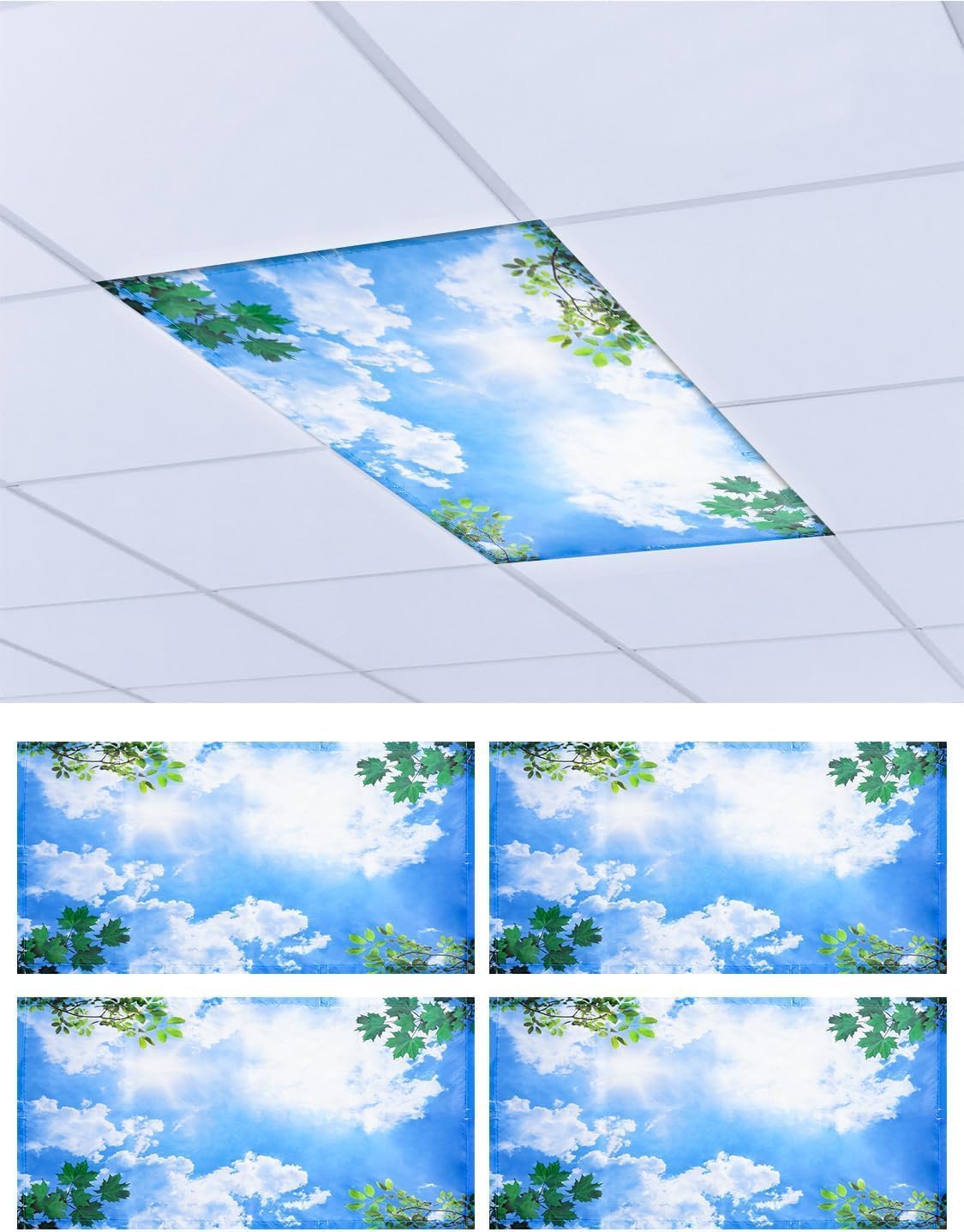 Amazon.com: Yahenda 16 Packs 4 x 2 Feet Magnetic Fluorescent Light ...