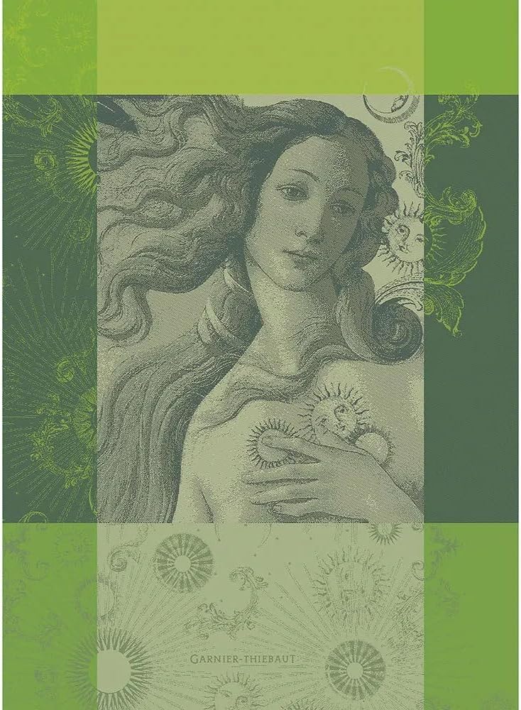 Amazon.com: Garnier Thiebaut Venus De Boticelli Vert French Kitchen Towel 22"x30", 100% Cotton ...