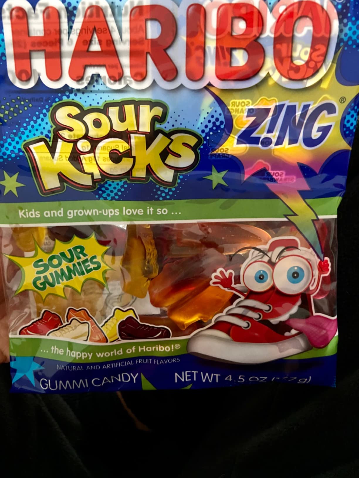 Amazon.com: Haribo Zing Sour Kicks Pack of 3 (4.5 oz Bags) Sour Gummi ...