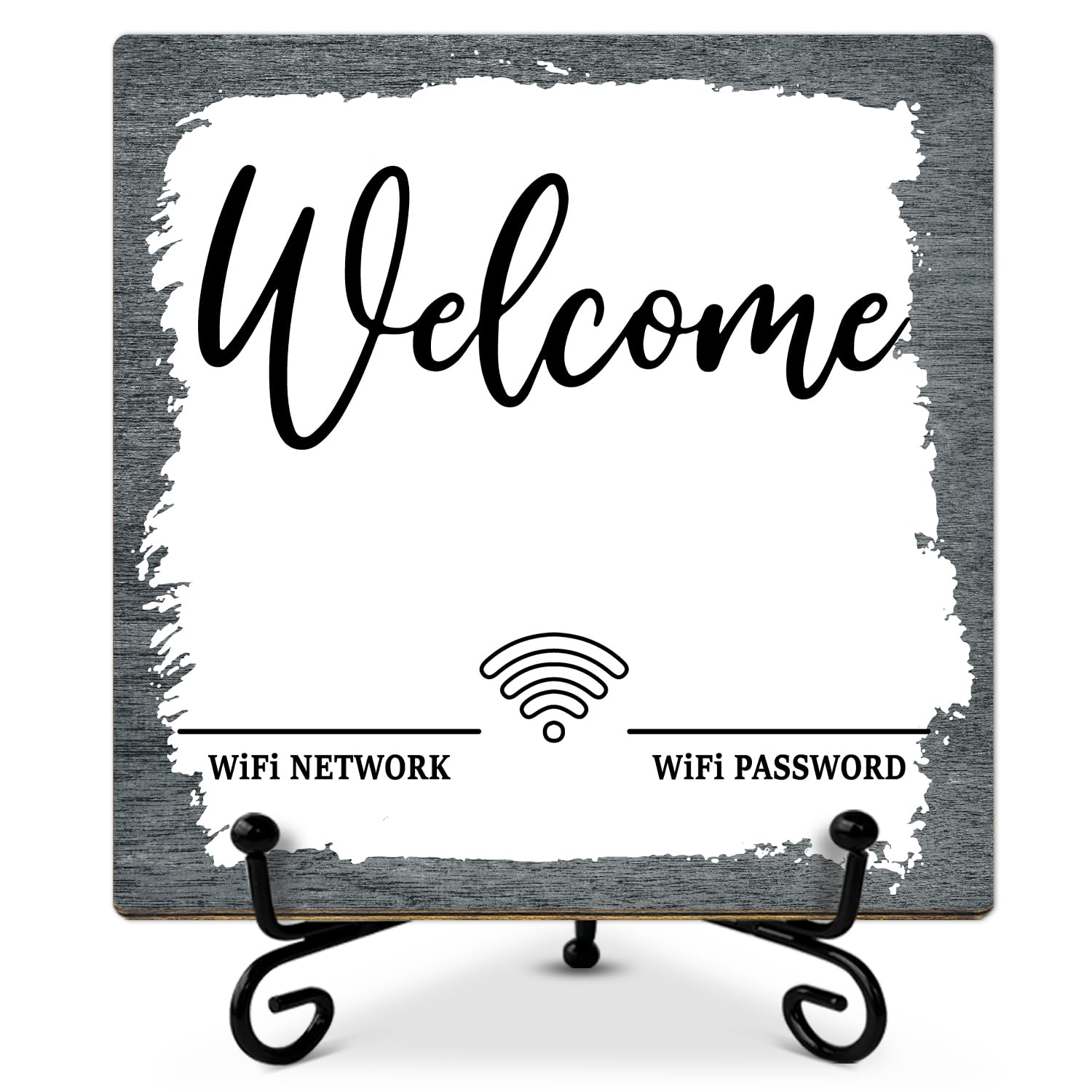 Amazon.com: Welcome Sign Wifi Password Sign Wooden Table Signs, Wifi ...