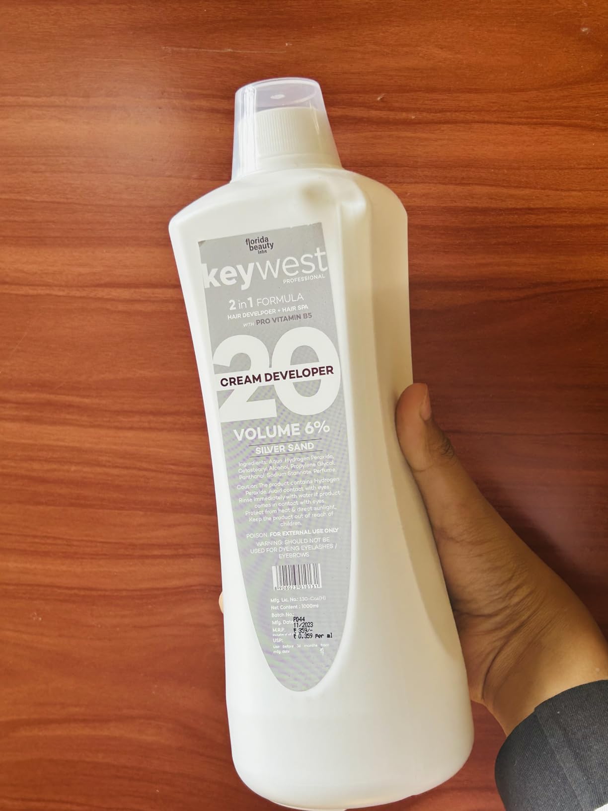 Keywest Professional Hair Color Developer 20 Volume 6% - 1000ml | Cream ...