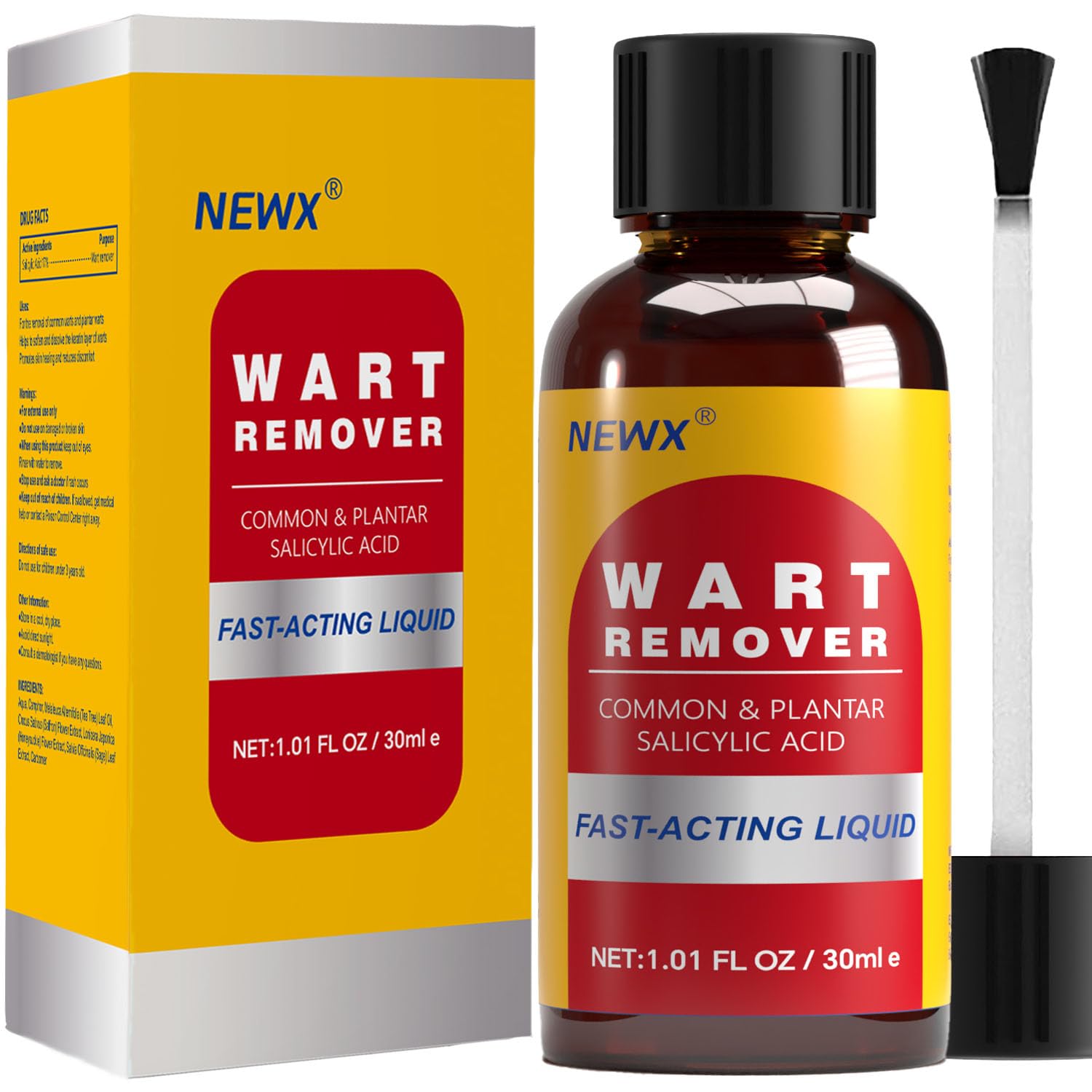 Buy Fast Action Liquid Wart Gel Maximum Strength - Wart Remover Fast ...