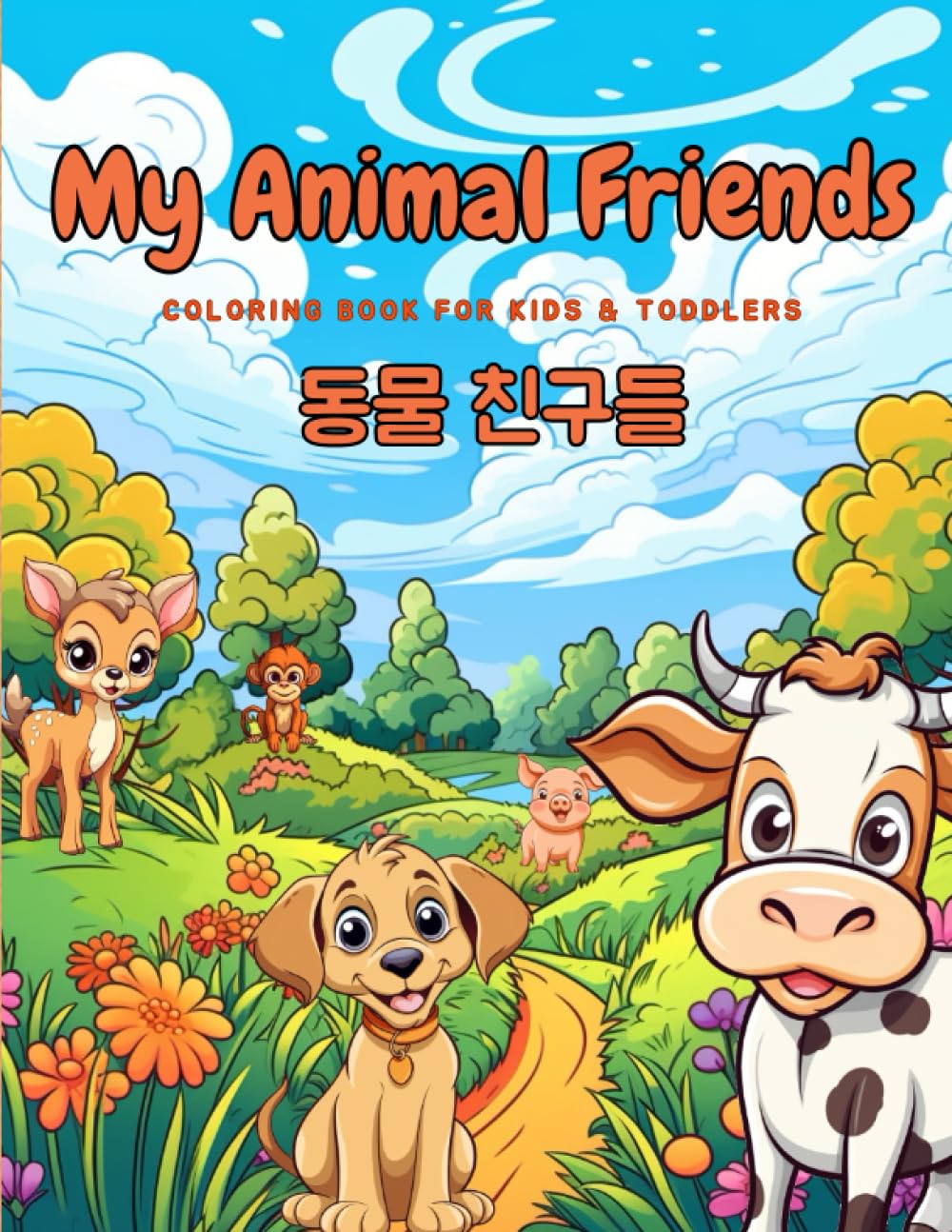 My Animal Friends: Coloring Book for Kids & Toddlers (Bilingual: Animal ...