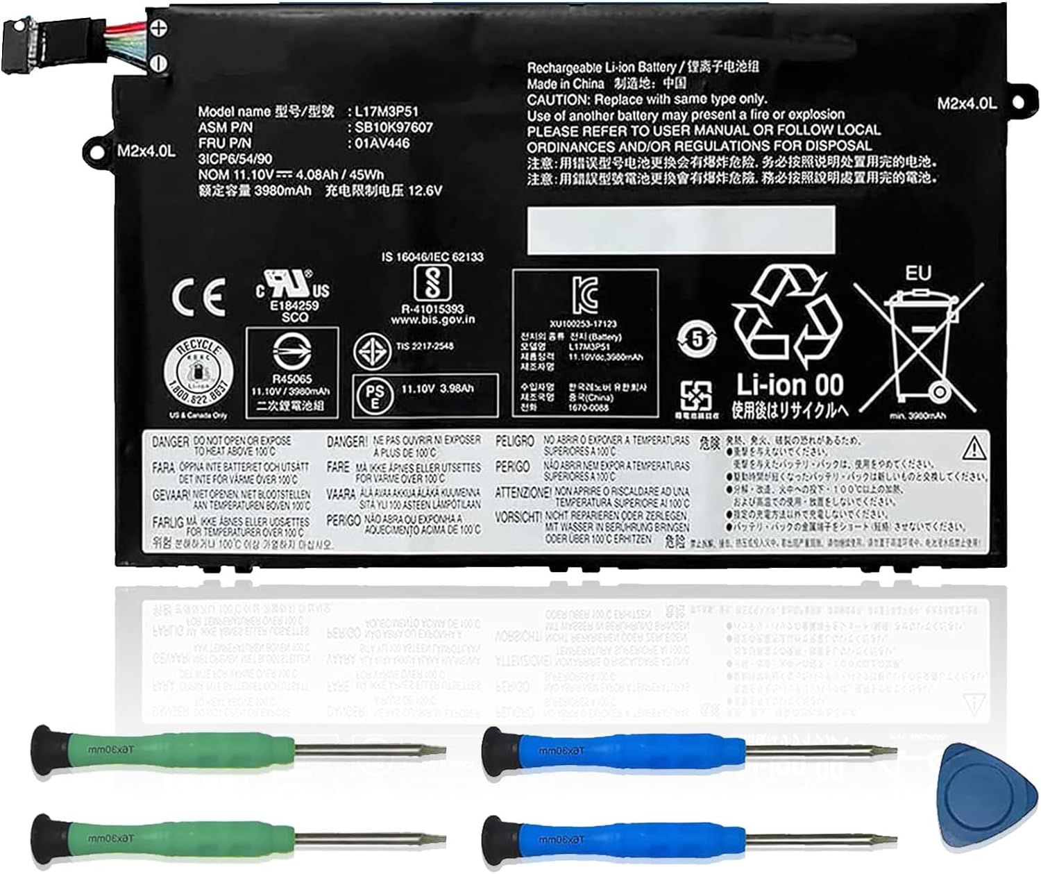 Amazon.com: VANPIR L17M3P51 01AV446 Laptop Battery 11.1V Replacement ...