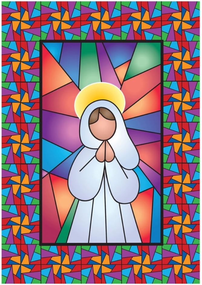 Amazon.com : Toland Home Garden Stained Glass Angel Flag 119273 ...