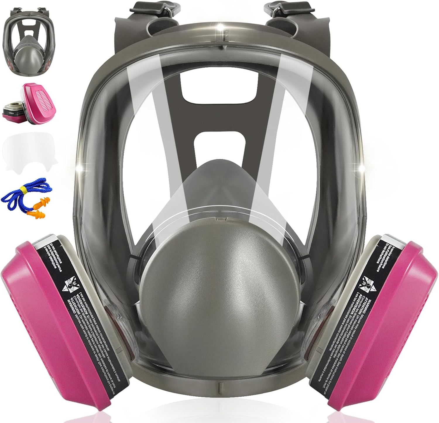 ZXICH Full Face Respirator Mask, 6800 Gas Respirator with Filters, Dust ...