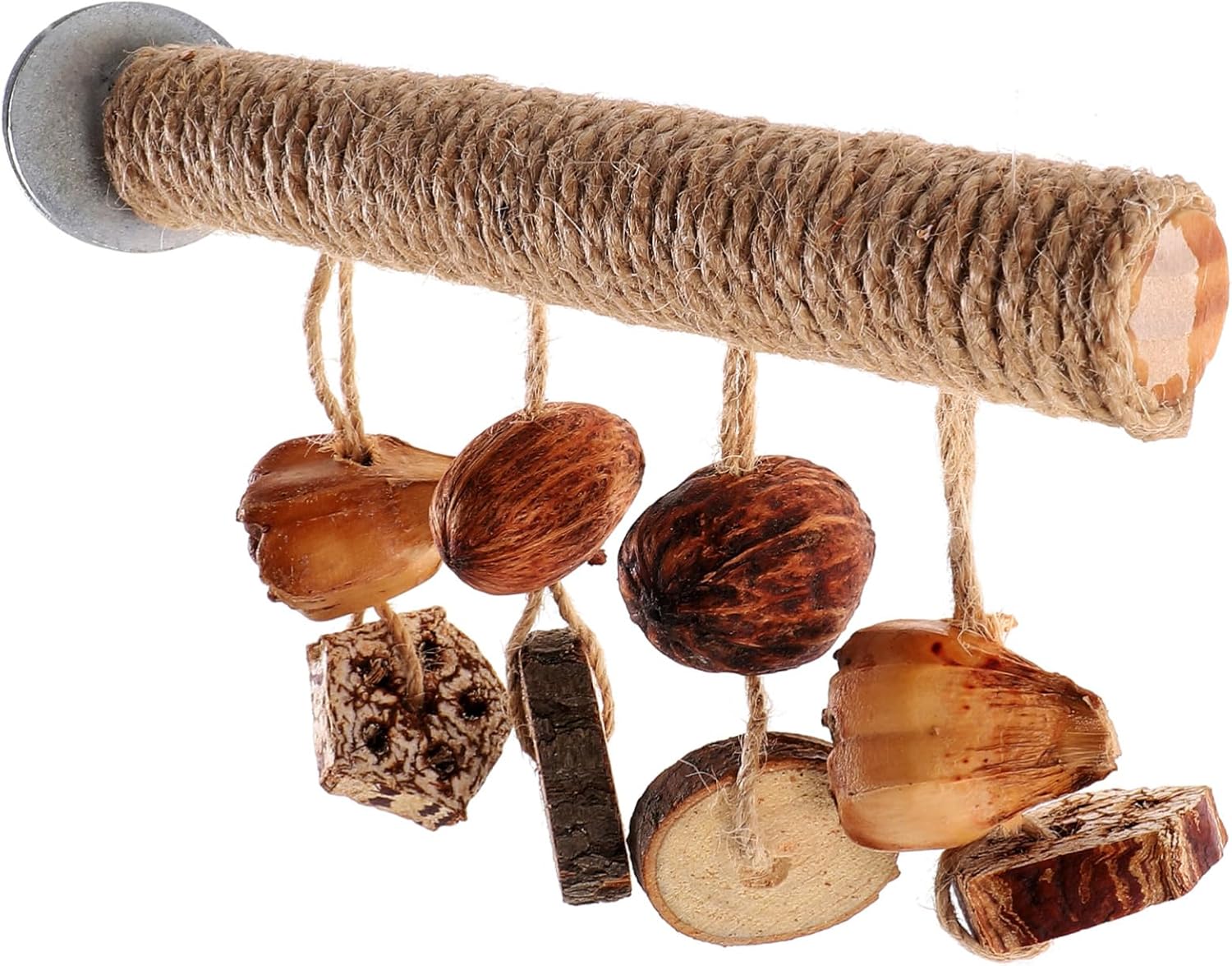 Amazon.com : HEALEEP Parrot Toy Parakeet Perch Toy Bird Perch Wood ...