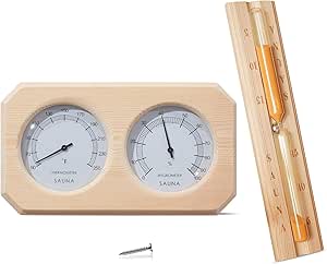Amazon.com : amocane Sauna Thermometer 15 Minute Hourglass Sand Timer, 2 in 1 Indoor Fahrenheit ...