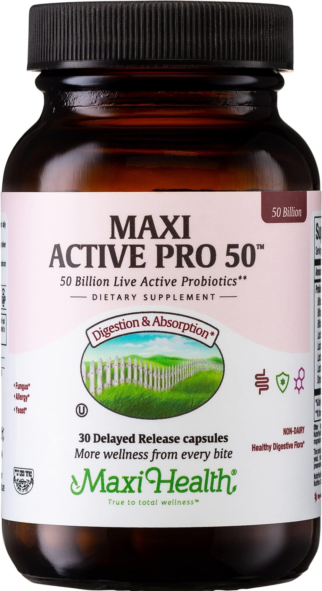 Amazon.com: Maxi Health Active Pro-50 Live Probiotics, Ultra Protection ...