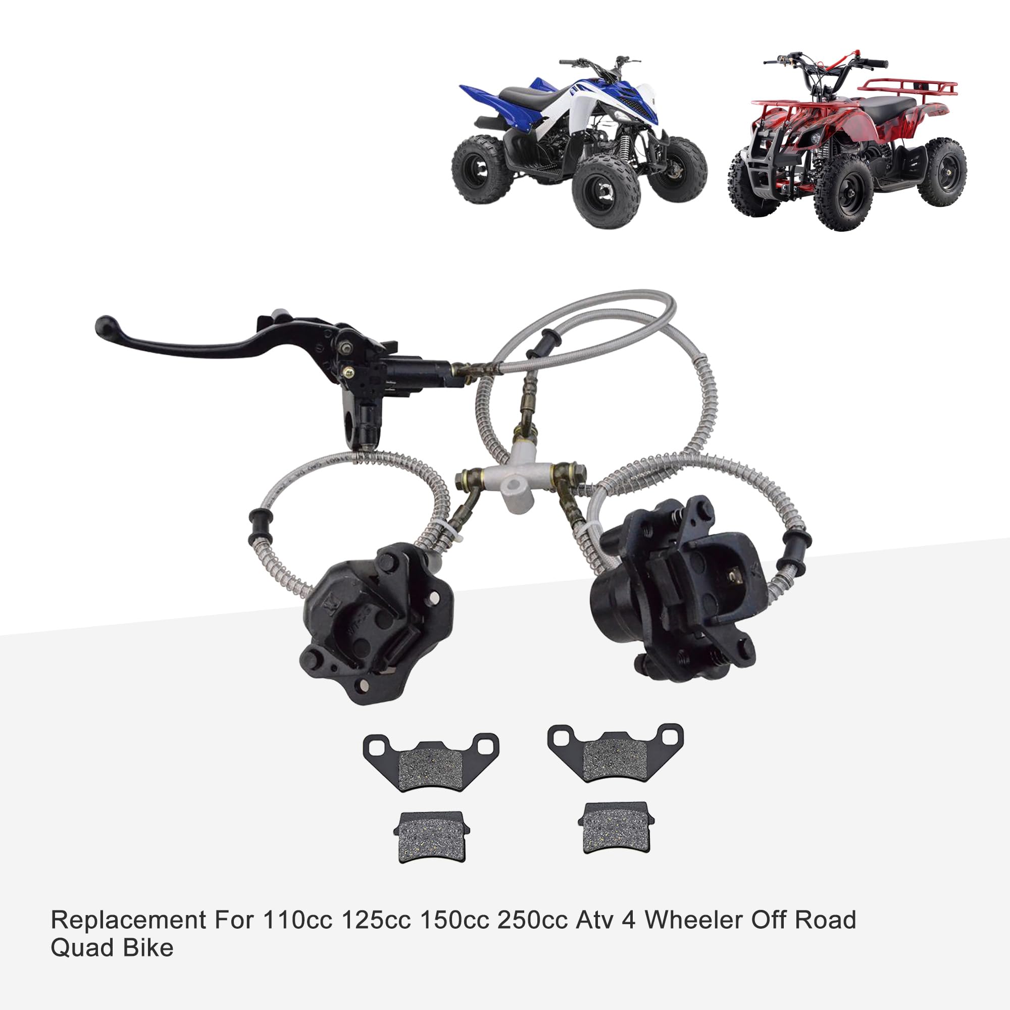 Moto Brakes GOOFIT Hydraulic Rear Disc Brake Assembly Master Cylinder ...