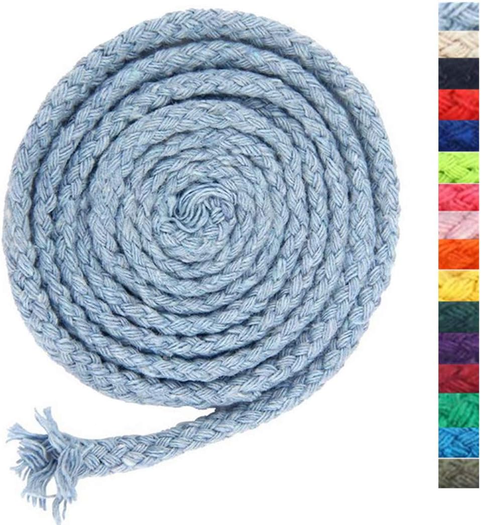 Amazon.com: 5mm * 295ft Macrame Cord Natural Cotton Rope 8 Strand ...