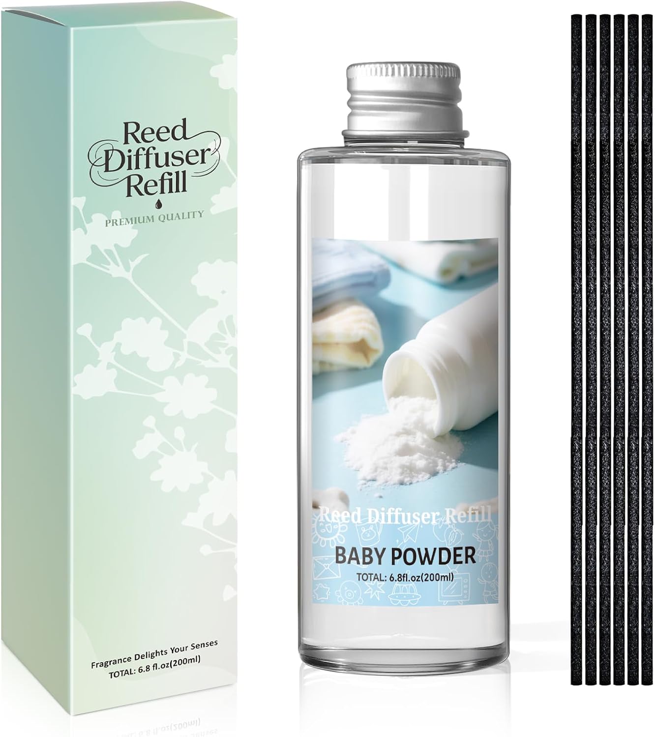 Amazon.com: SCENTORINI Reed Diffuser Oil Refill, Baby Powder Diffuser ...