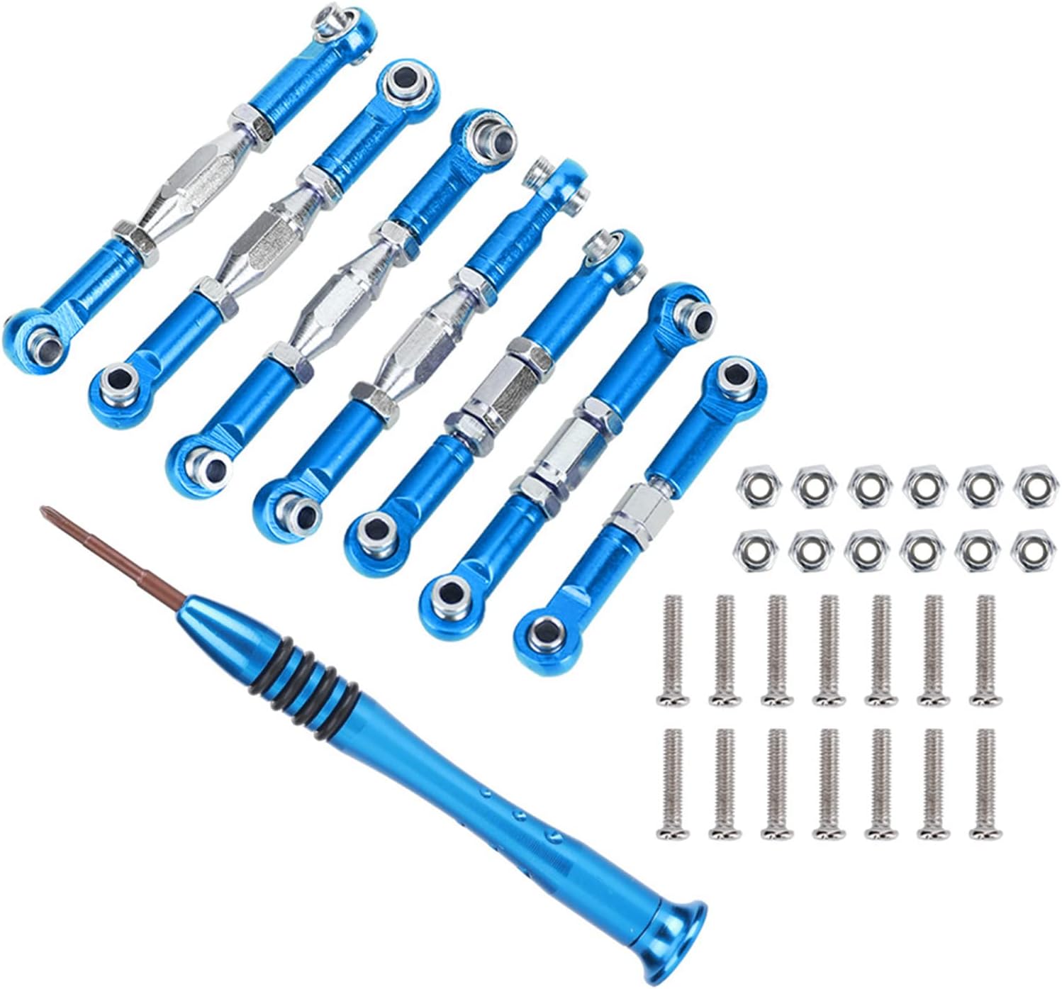 Amazon.com: Tomotato 7 Pcs RC Pull Rod, RC Car Metal Servo Pull Rod ...