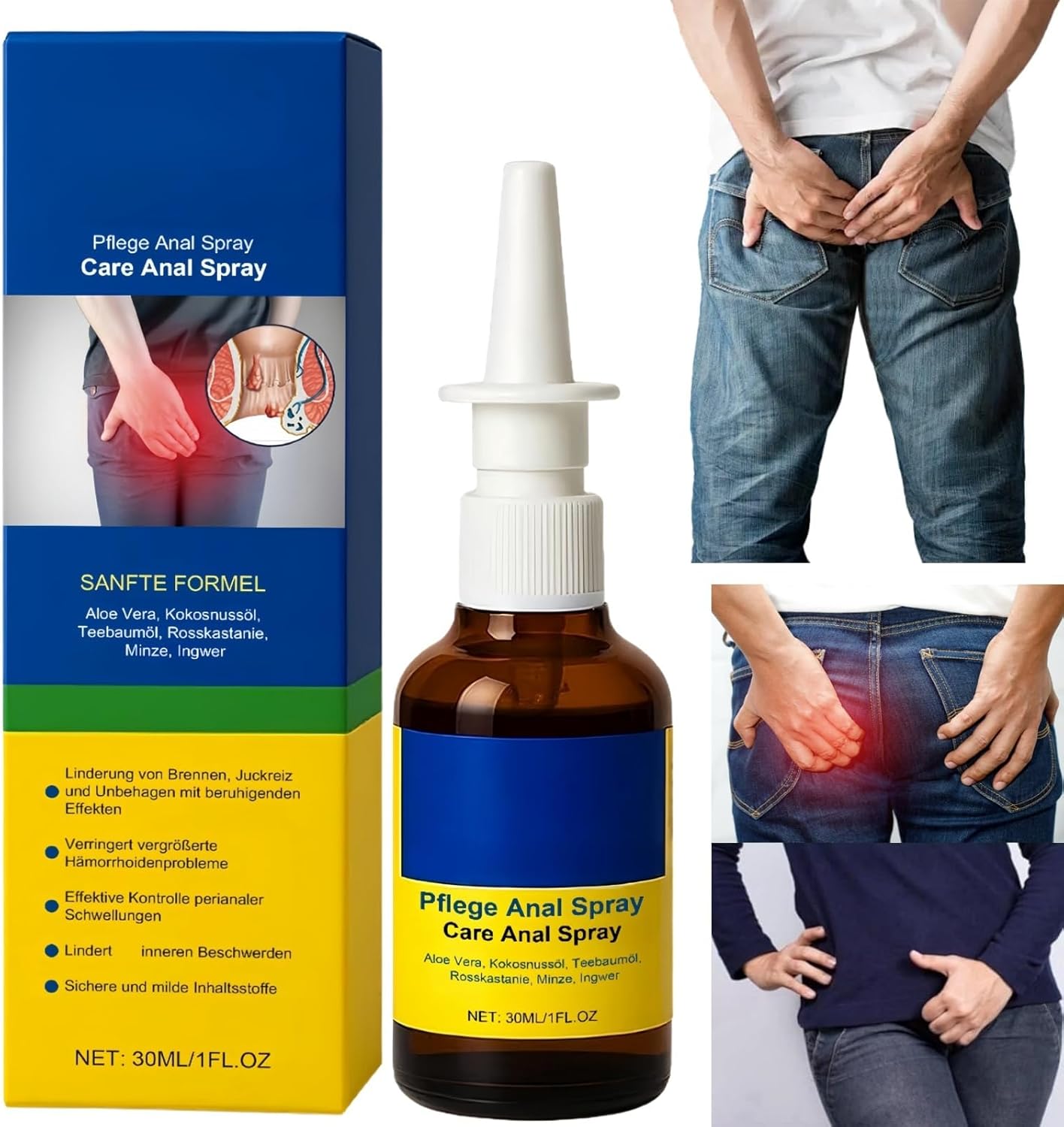 Herbal Hem/orrhoid Treatment Spray,Hemo/rrhoids Relief & Piles Cream ...